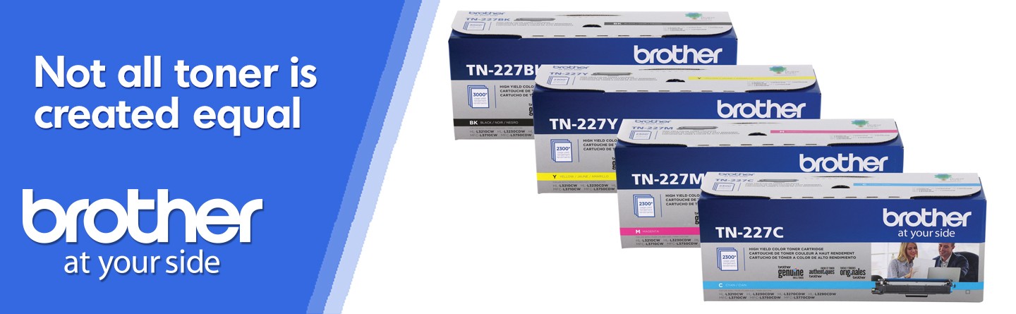 Genuine Brother TN-227 High Yield Toner Cartridges, Full Set – BK,C,M,Y ...